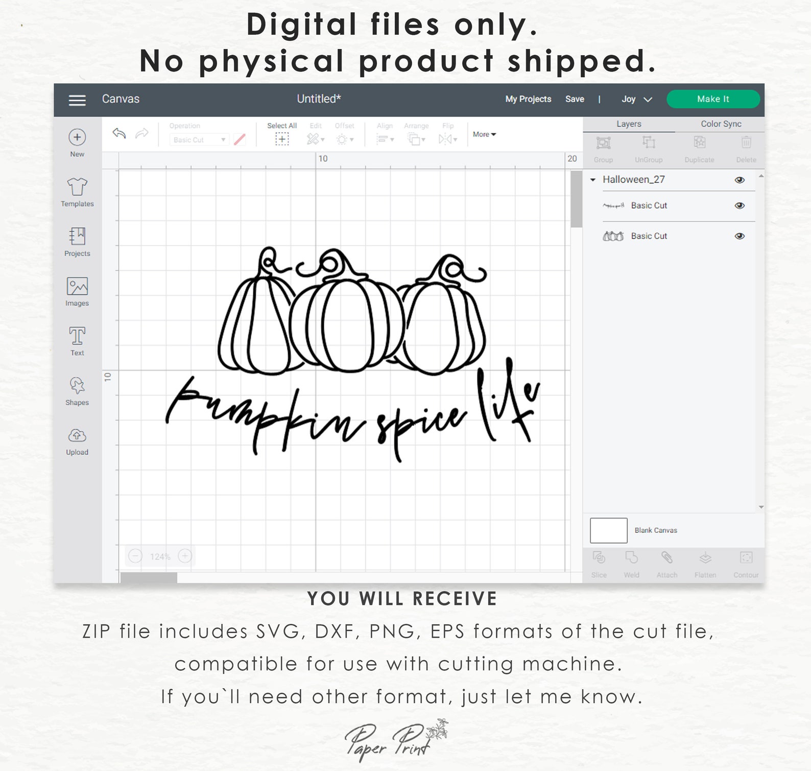 Pumpkin Spice Life SVG, Fall Thanksgiving Cut Files (PNG, DXF) - Etsy