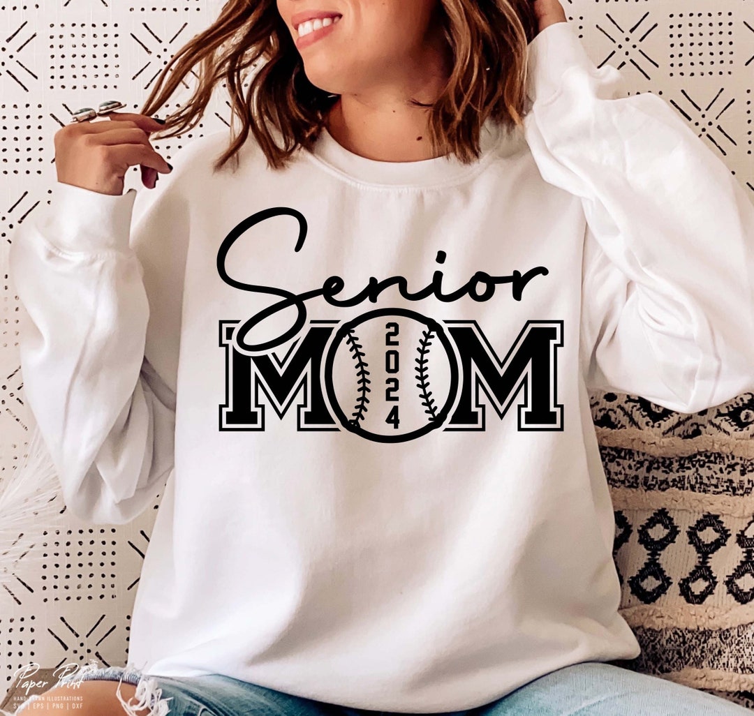 Senior Baseball Mom 2024 SVG, Softball Mom Cut Files (digital Download ...
