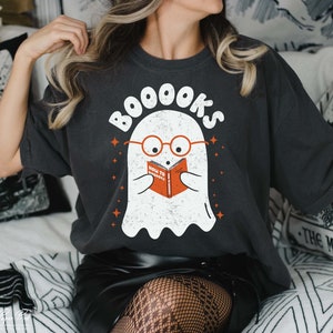 Ghost Books Svg, Booooks Svg, Halloween Teacher Svg, Halloween Reading ...