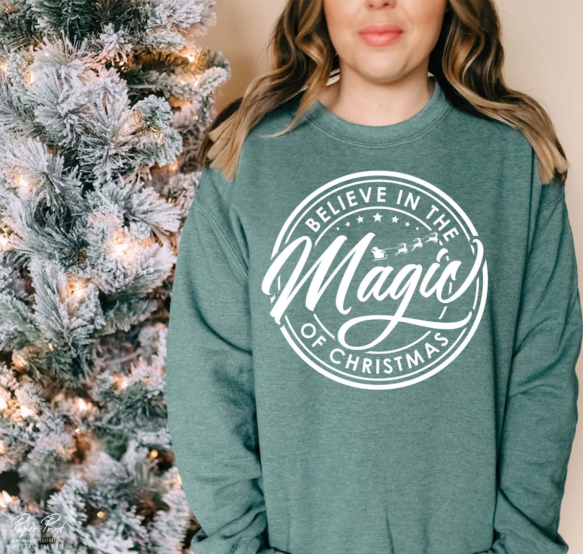 Believe in Christmas Magic SVG, Cricut & Sublimation Files - Etsy