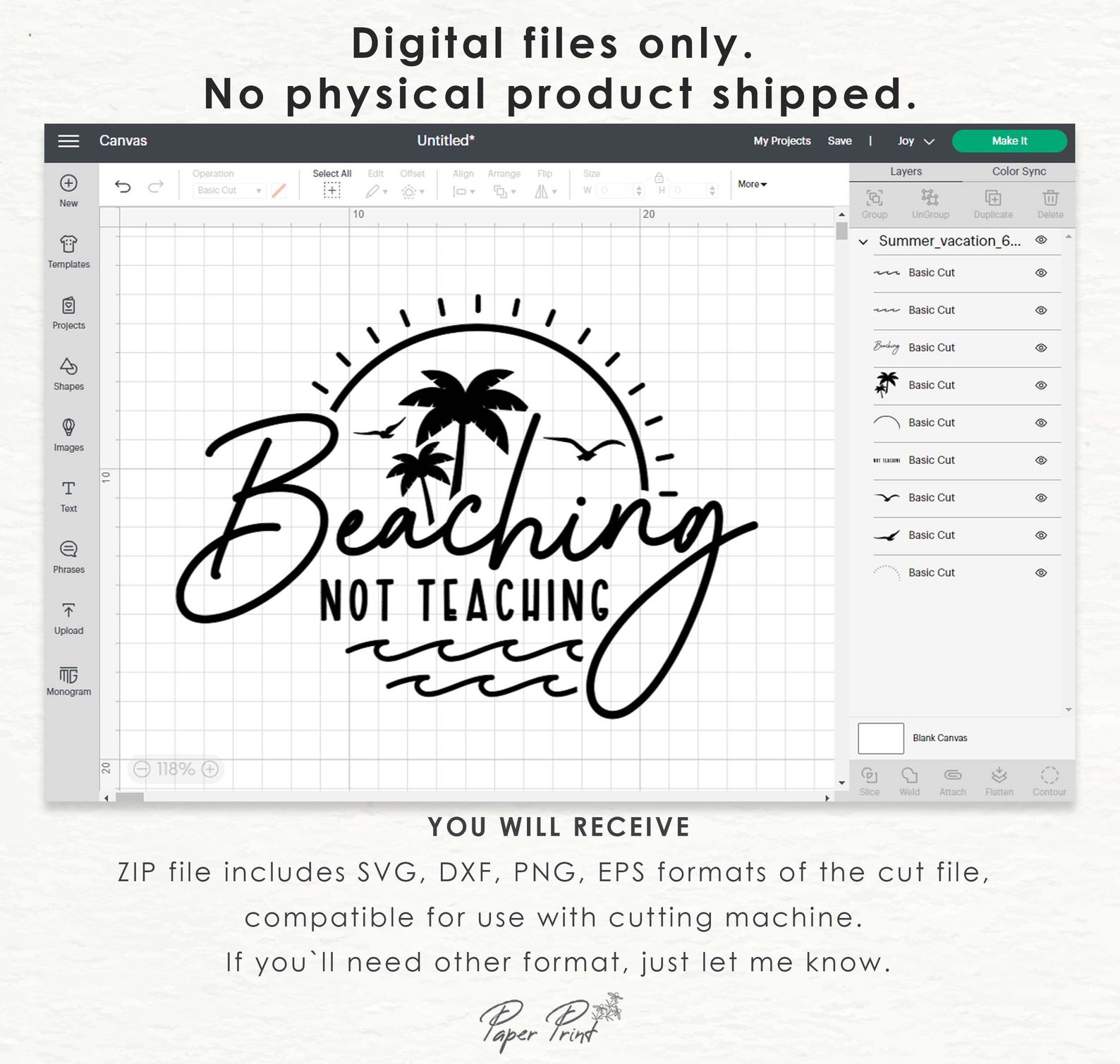 Beaching Not Teaching SVG PNG School Out for the Summer SVG - Etsy