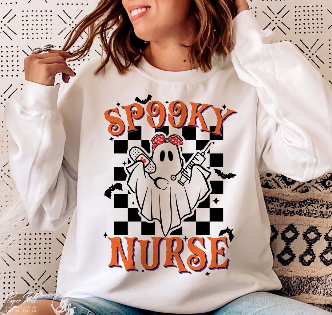 Spooky Nurse Png, Spooky Nurse Svg, Funny Halloween Shirts, Spooky ...