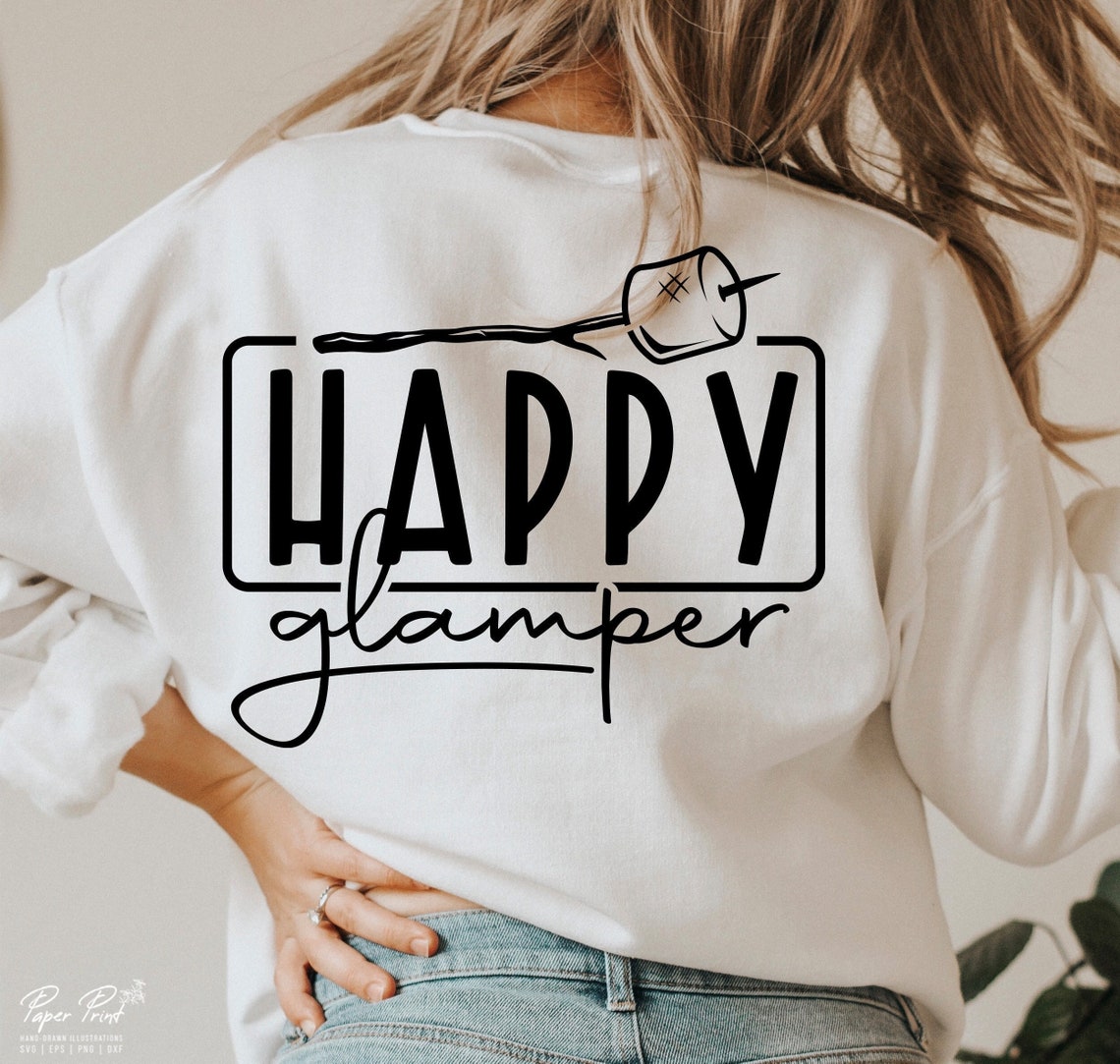 Happy Glamper Svg Happy Camper Svg Camping Svg Adventure - Etsy