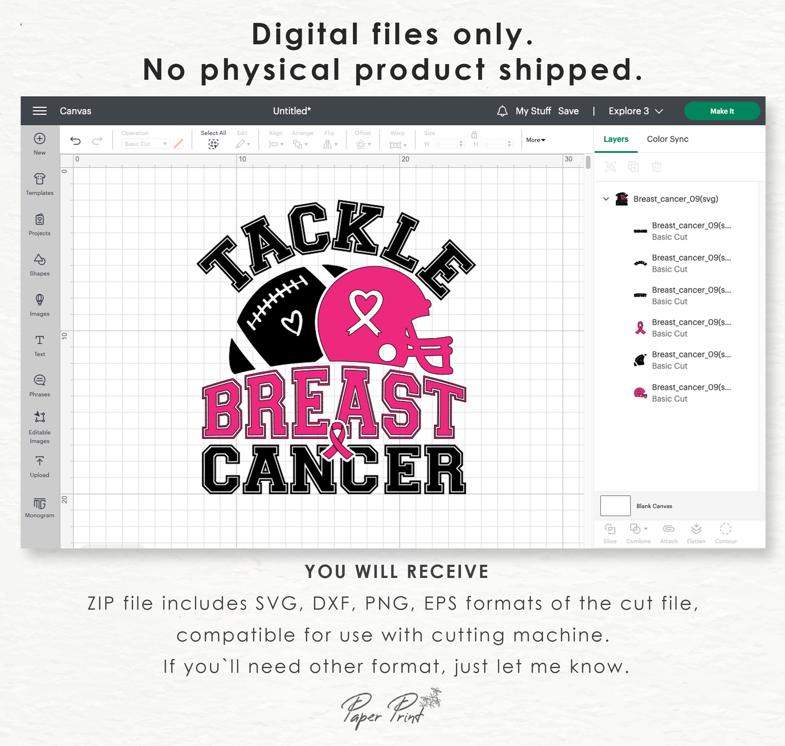 Tackle Breast Cancer Football Svg, Breast Cancer Awareness SVG & PNG ...