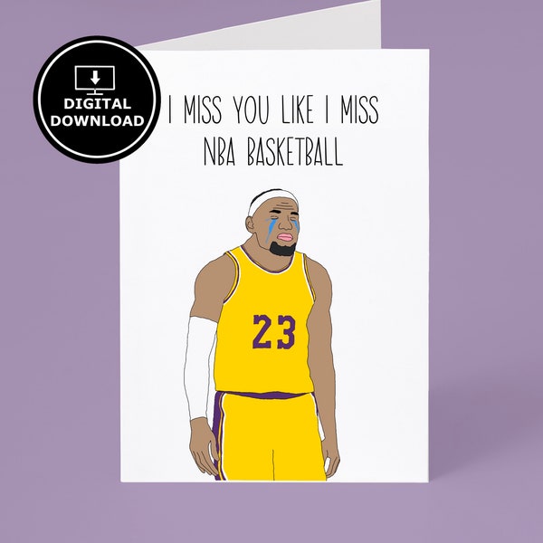 Nba Birthday Card Printable - Etsy