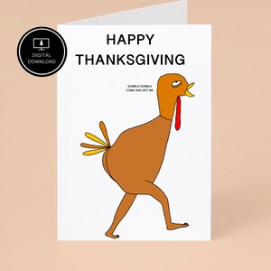 Happy Thanksgiving Card, Funny Thanksgiving Card, Printable Card ...