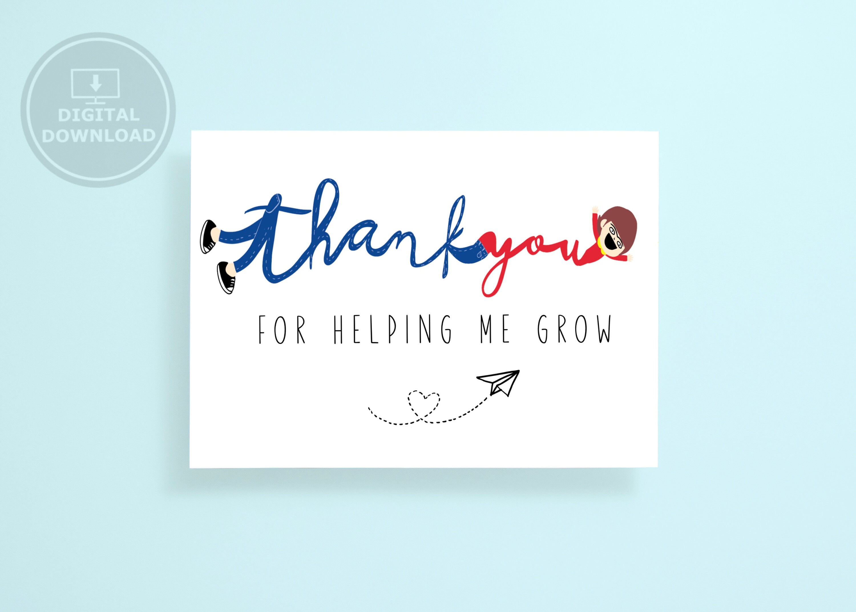 Teacher Appreciation Week Card, Card for Teacher, Thank You for Helping ...