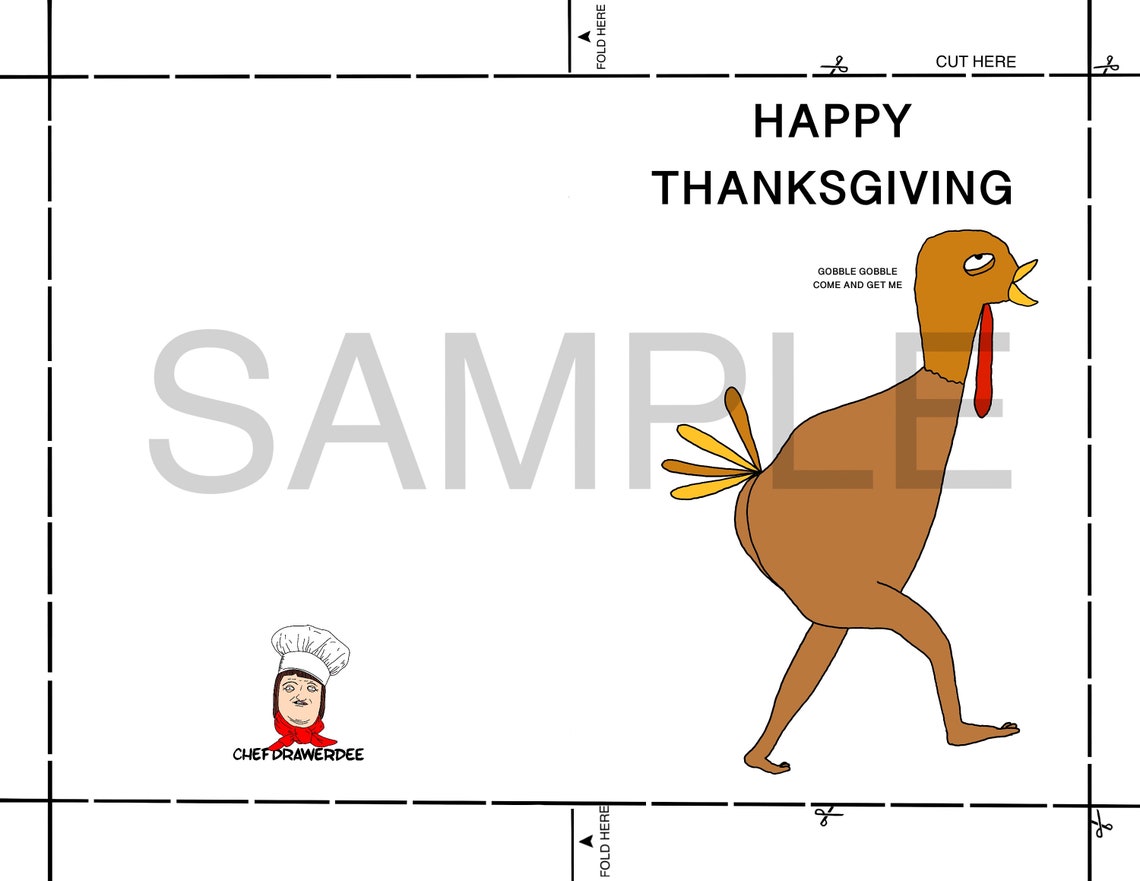 Happy Thanksgiving Card, Funny Thanksgiving Card, Printable Card ...