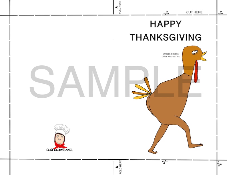 Happy Thanksgiving Card, Funny Thanksgiving Card, Printable Card ...