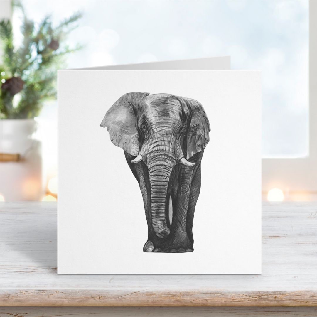 Atik the Elephant African Wildlife Greeting Cards blank Cards Elephant ...