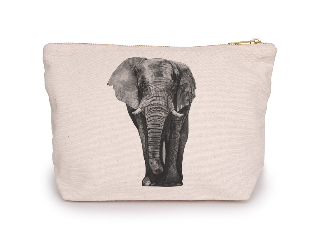 Elephant Pouch Bag, Elephant Pouch Bag With Zip, Vibrant and Compact ...