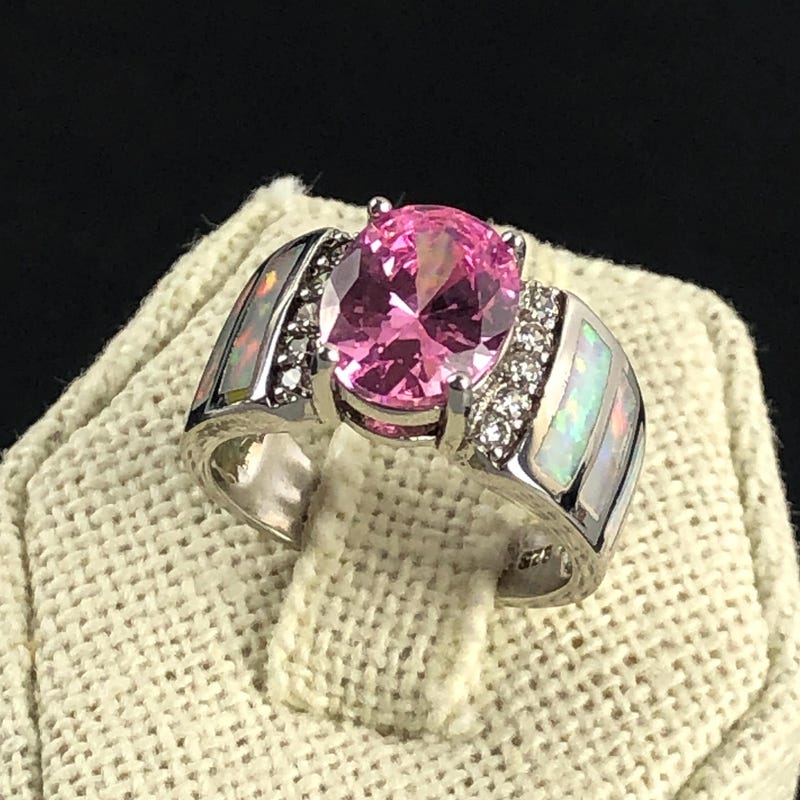 Pink Cz Ring - Etsy