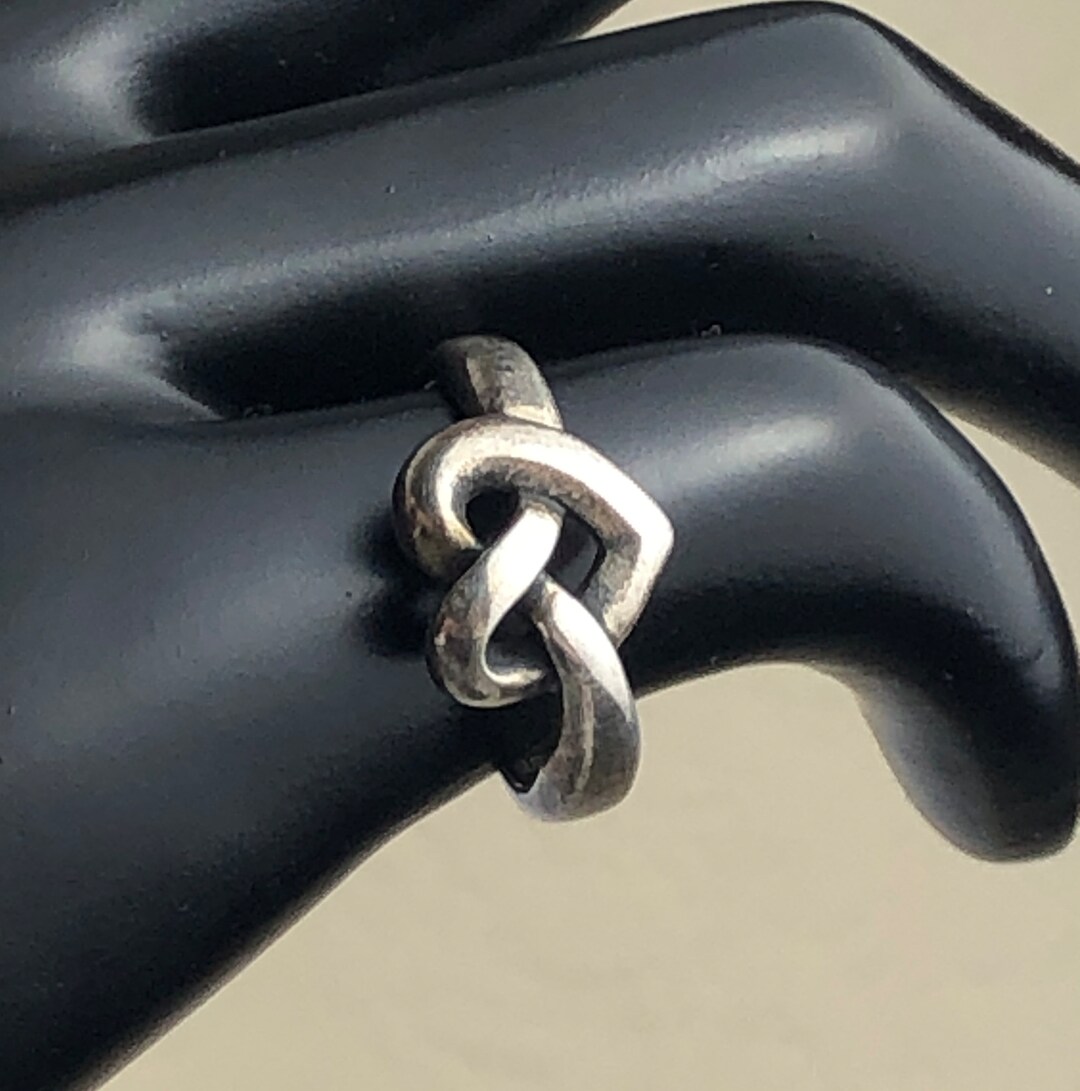Retired James Avery Sterling Silver 925 Knotted Heart Statement Ring ...