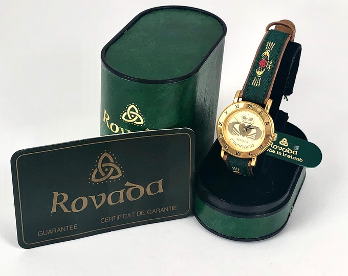 Vintage Rovada Claddagh Irish Women's Wrist Watch/new With Tag Original ...