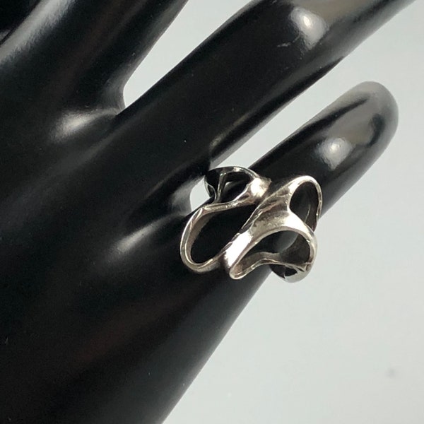 Brutalist Silver Ring - Etsy