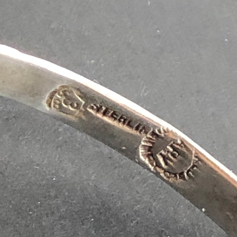 Vintage Modernist Sterling Silver Bangle Bracelet: Signed ARV Mexico ...