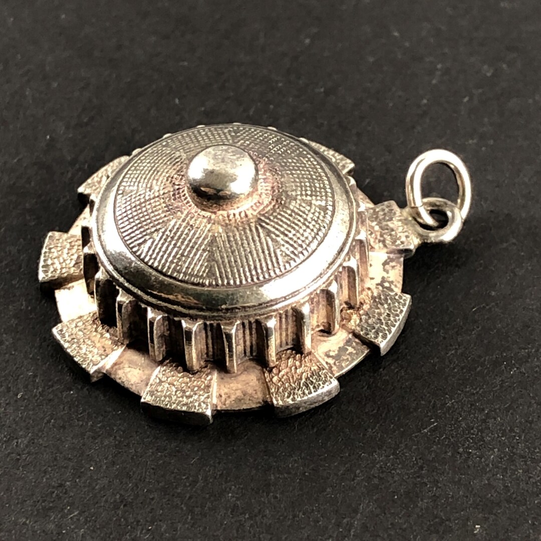 Vintage BALFOUR Sterling Silver 3D Dome Pendant/charm / Three ...