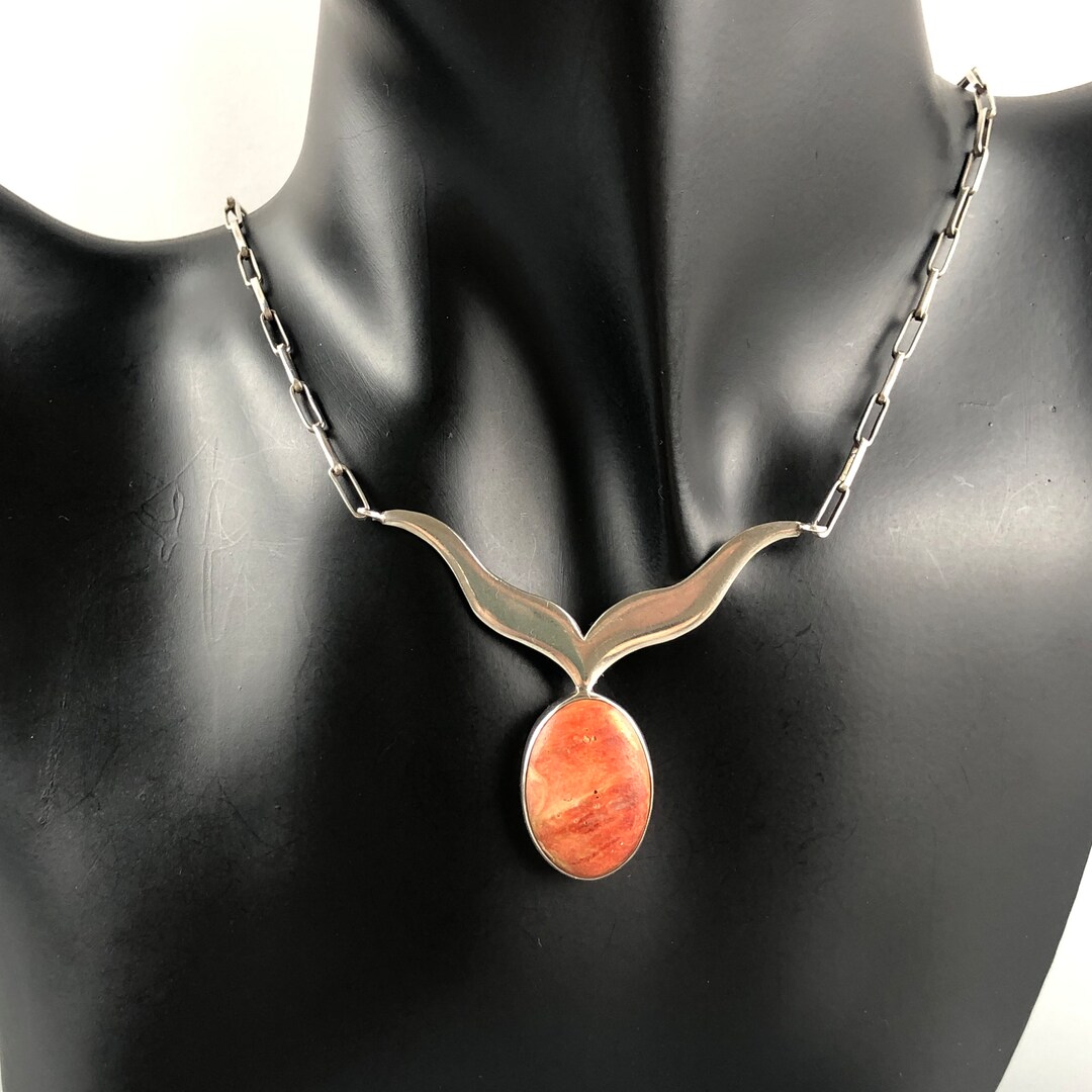 Vintage Estate Southwestern Sterling Silver 925 Orange Spiny Oyster ...