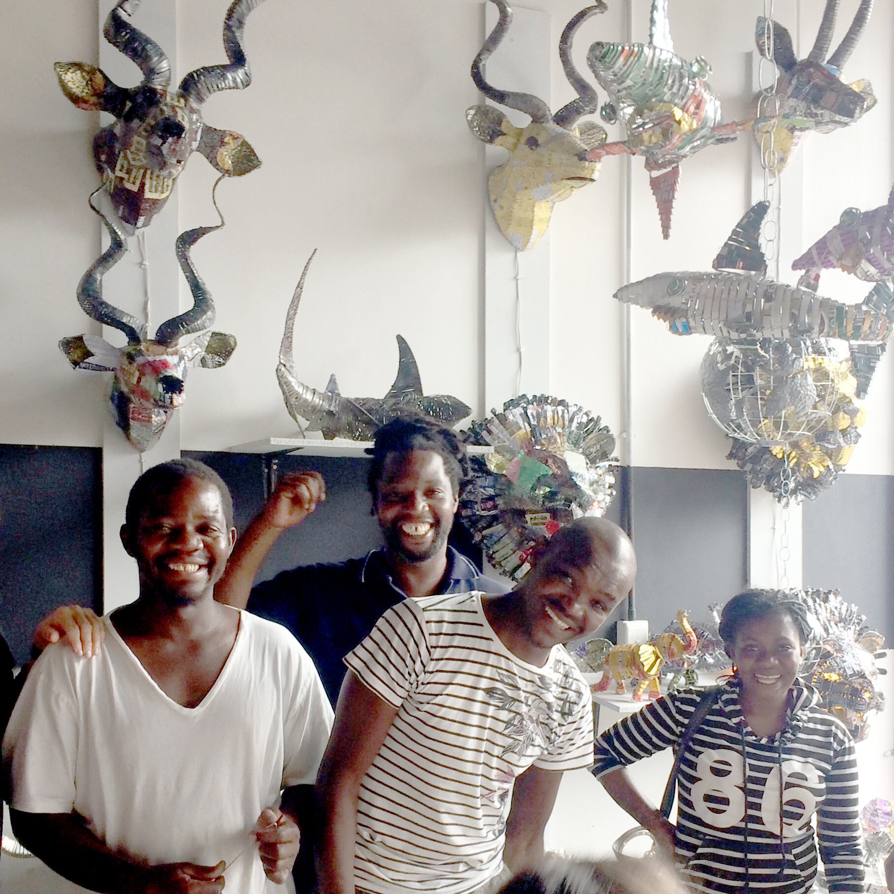 African Recycle Art, Deer Head, Animal Trophy, Wall Hanging, Unique Art ...