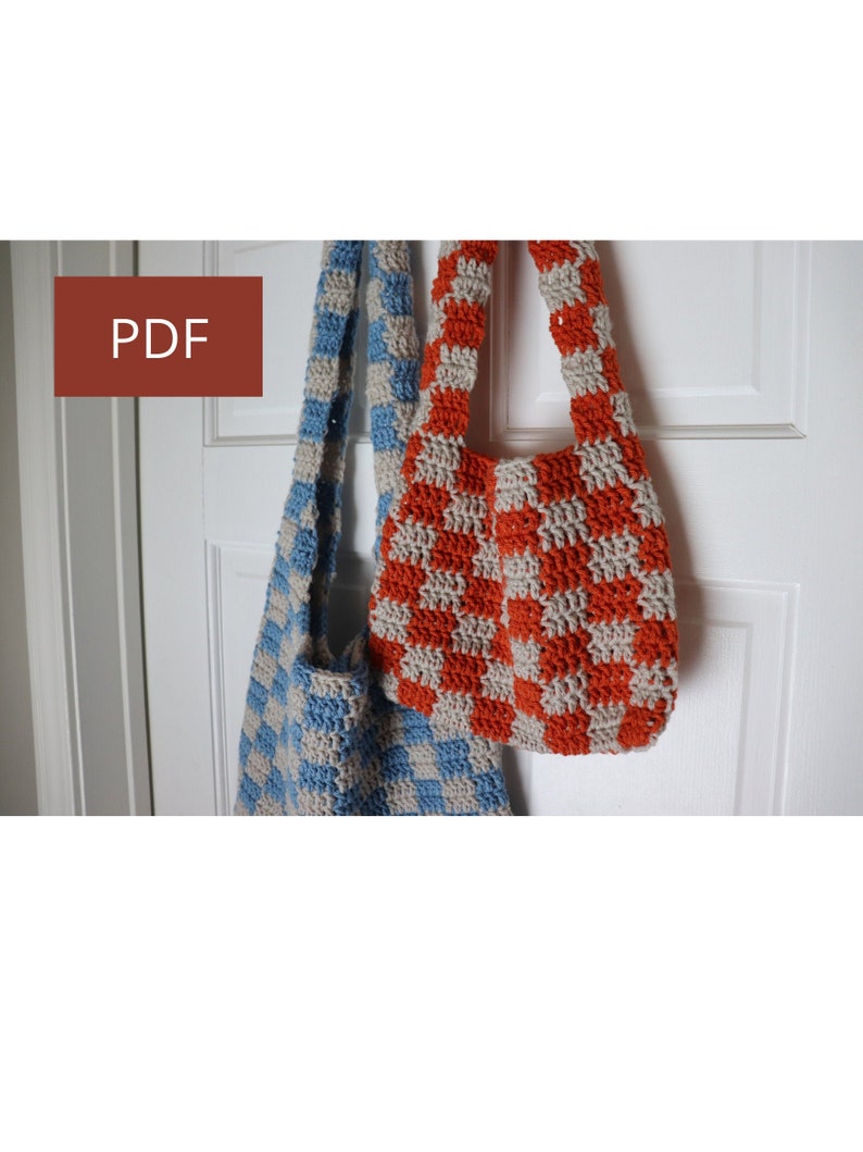 Pattern Crochet Checkered Bag PDF Pattern - Etsy