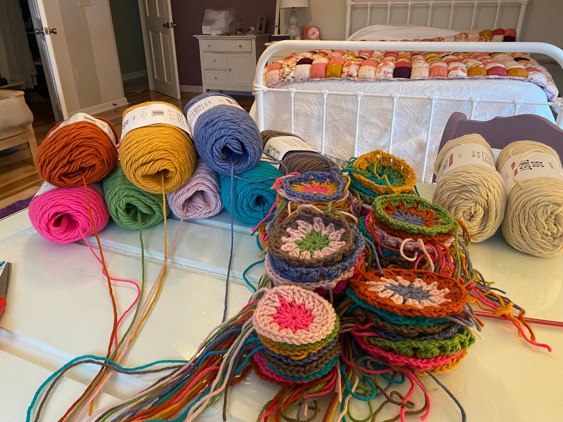 Rainbow Granny Square Pattern PDF - Etsy