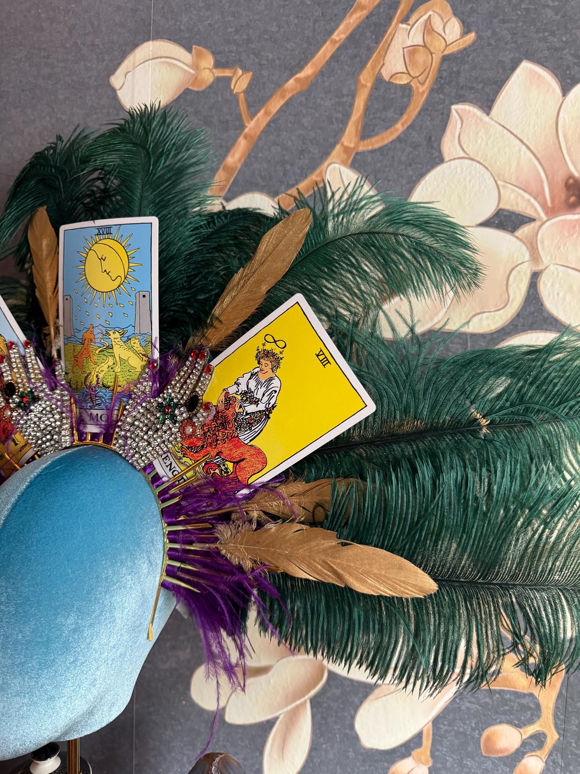 Tarot Headdress, Mardi Gras Headdress, Mardi Gras Headpiece, Tarot Card ...