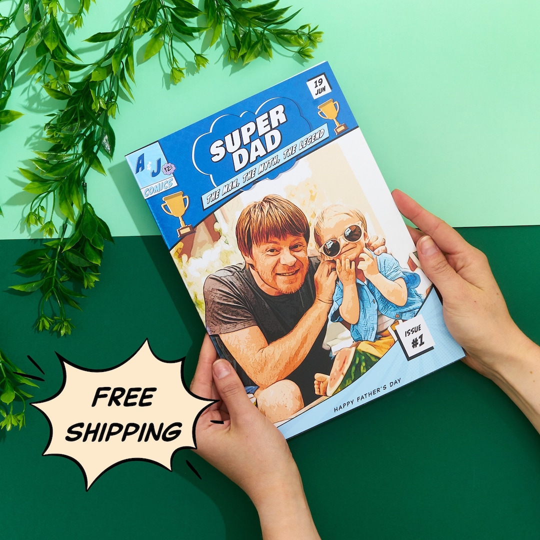 Personalized Father's Day Comic Book Gift | Father's Day Gift From Kids ...