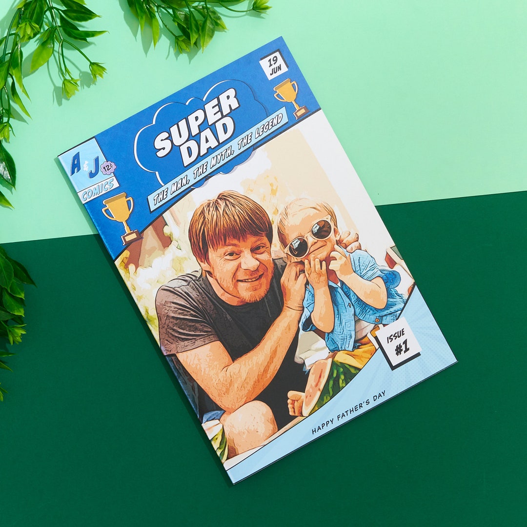 Personalized Step Dad Comic Book Gift | Father's Day Step Dad Gift ...