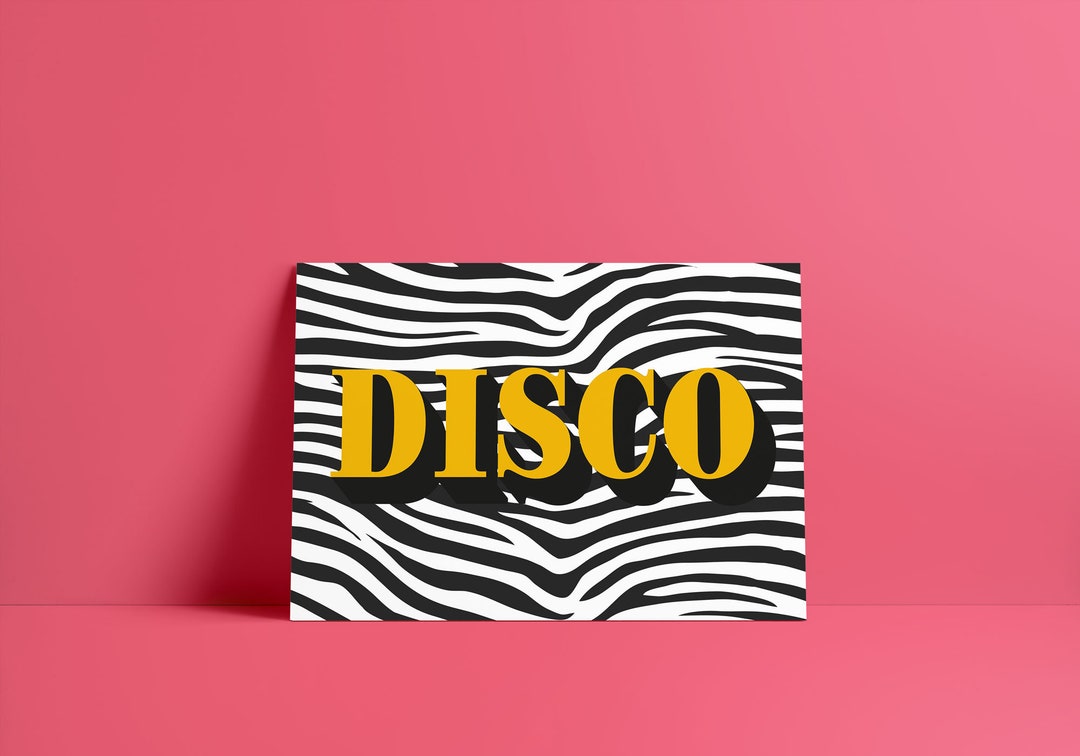 Disco Print, Zebra Disco Print, Animal Print, Bold Print, Quirky Print ...