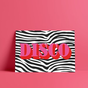 Disco Print Zebra Disco Print Animal Print Bold Print - Etsy UK