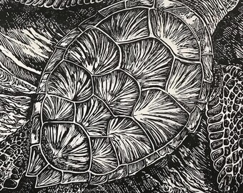 Large Sea Turtle Art - Etsy
