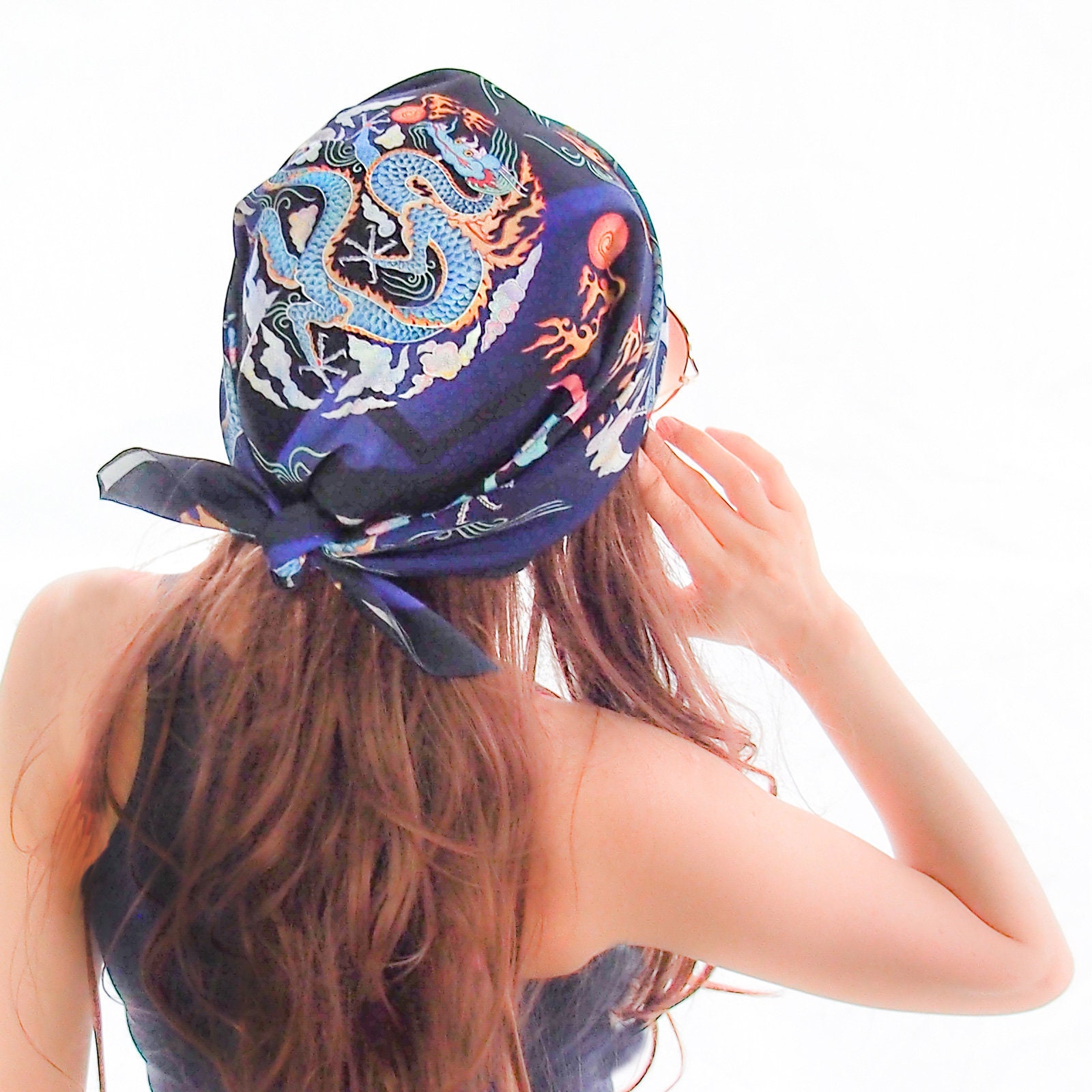 Luxury Durag King's Dragon Biker Tattoo Bandana KPOP Hanbok Headwrap ...