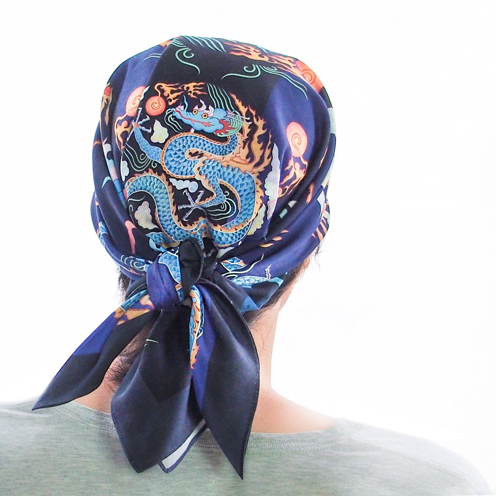 Luxury Durag King's Dragon Biker Tattoo Bandana KPOP Hanbok Headwrap ...