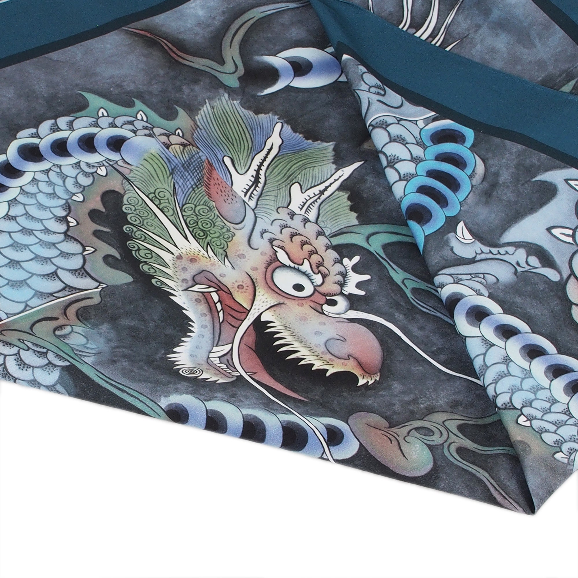 Blue Dragon Luxury Bandana Biker Durag Tattoo Headwrap KPOP Hanbok Evil ...