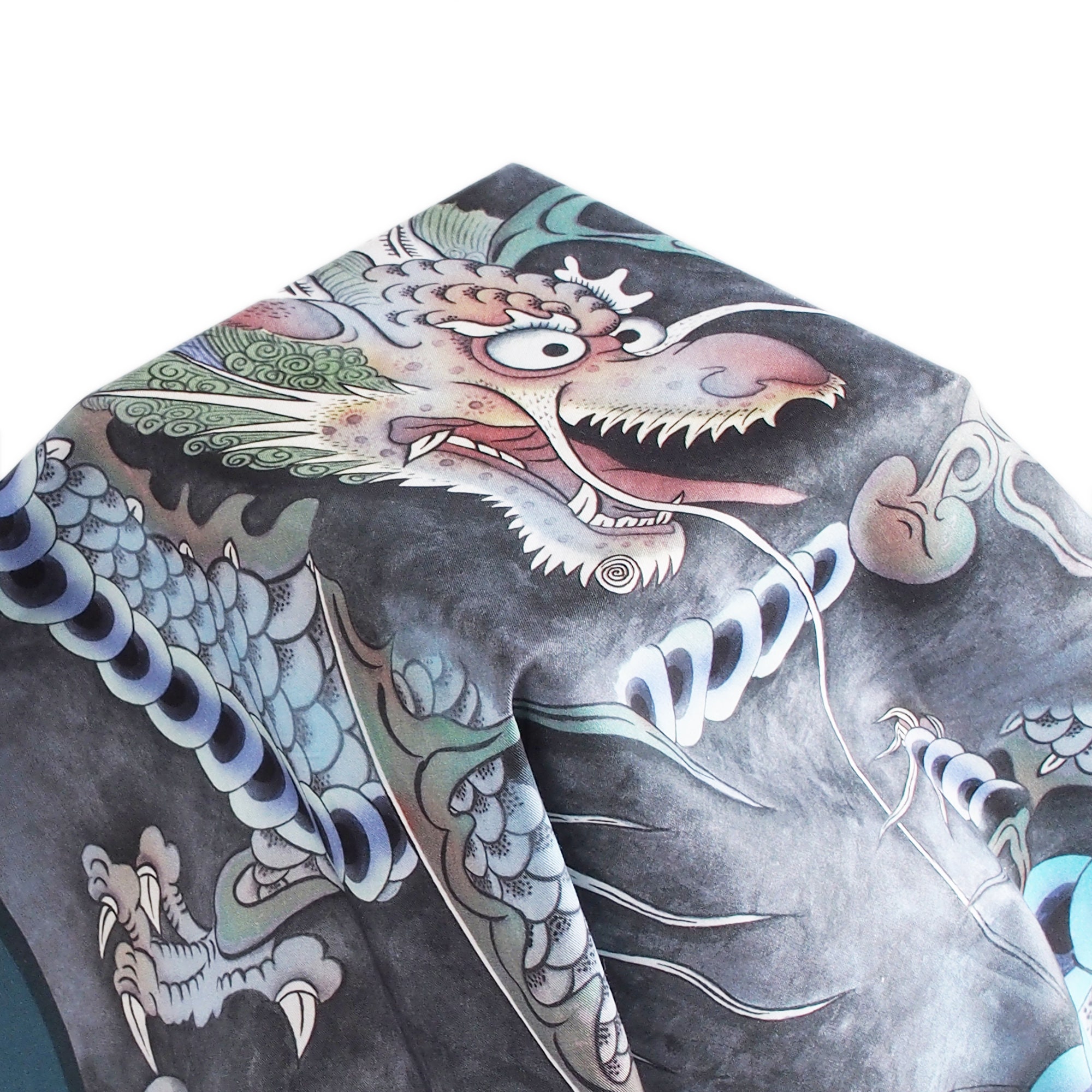Blue Dragon Luxury Bandana Biker Durag Tattoo Headwrap KPOP Hanbok Evil ...