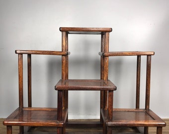 Chinese Natural Rosewood Shelf Statues Are Exquisitely Carved | Etsy