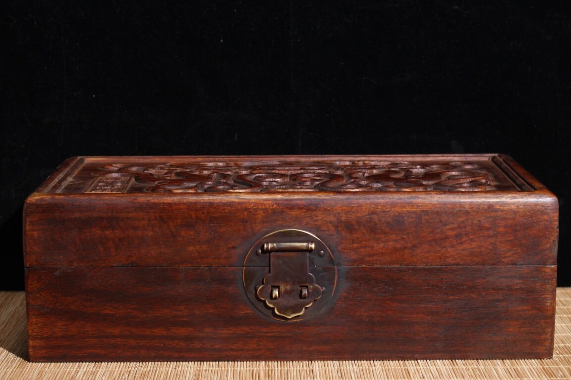 It is an ancient natural box made of Huali wood. The ancient | Etsy