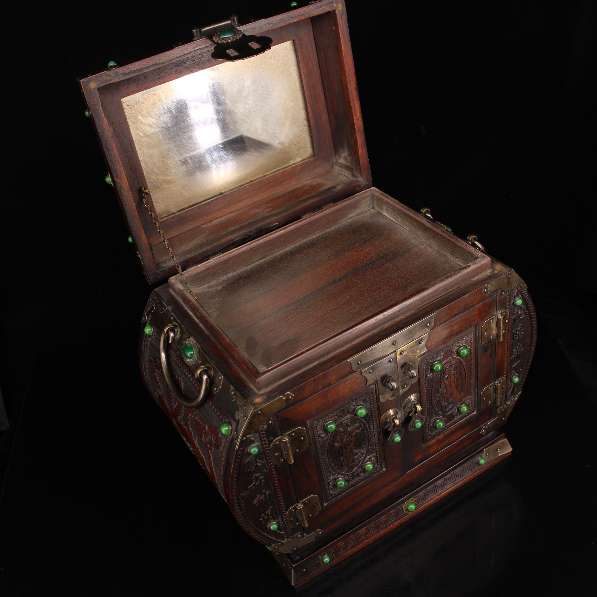 Chinese Antique Box Collection Handmade Wood Inlaid Gem Box | Etsy