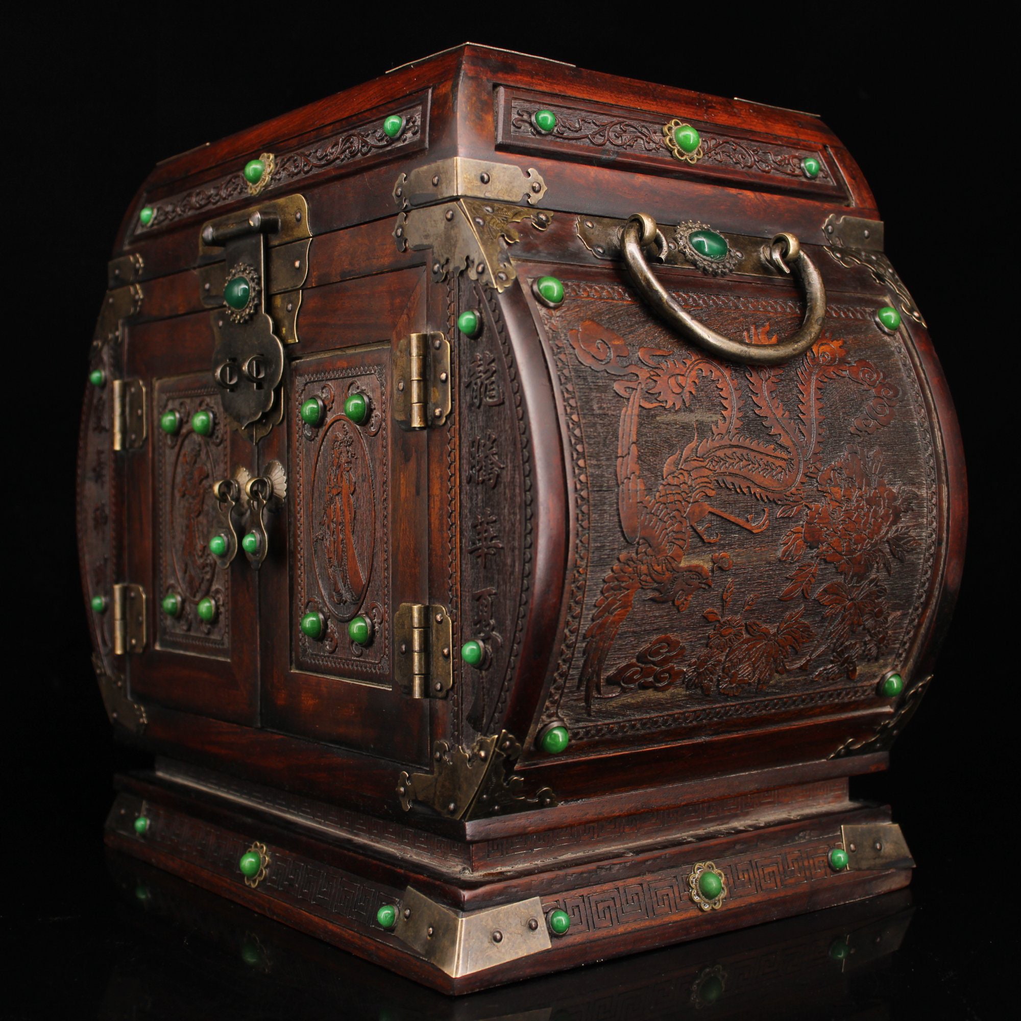 Chinese Antique Box Collection Handmade Wood Inlaid Gem Box | Etsy