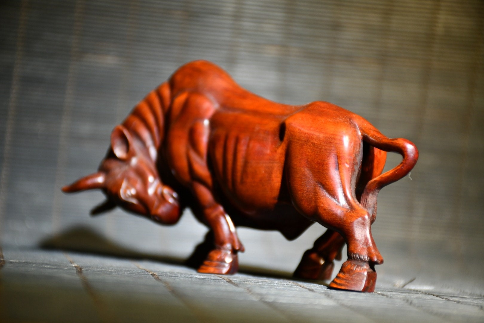 China's Ancient Natural Boxwood Cattle Statue is | Etsy