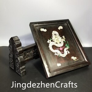 The Ancient Chinese Handmade Sandalwood Inlaid Shell Dragon - Etsy