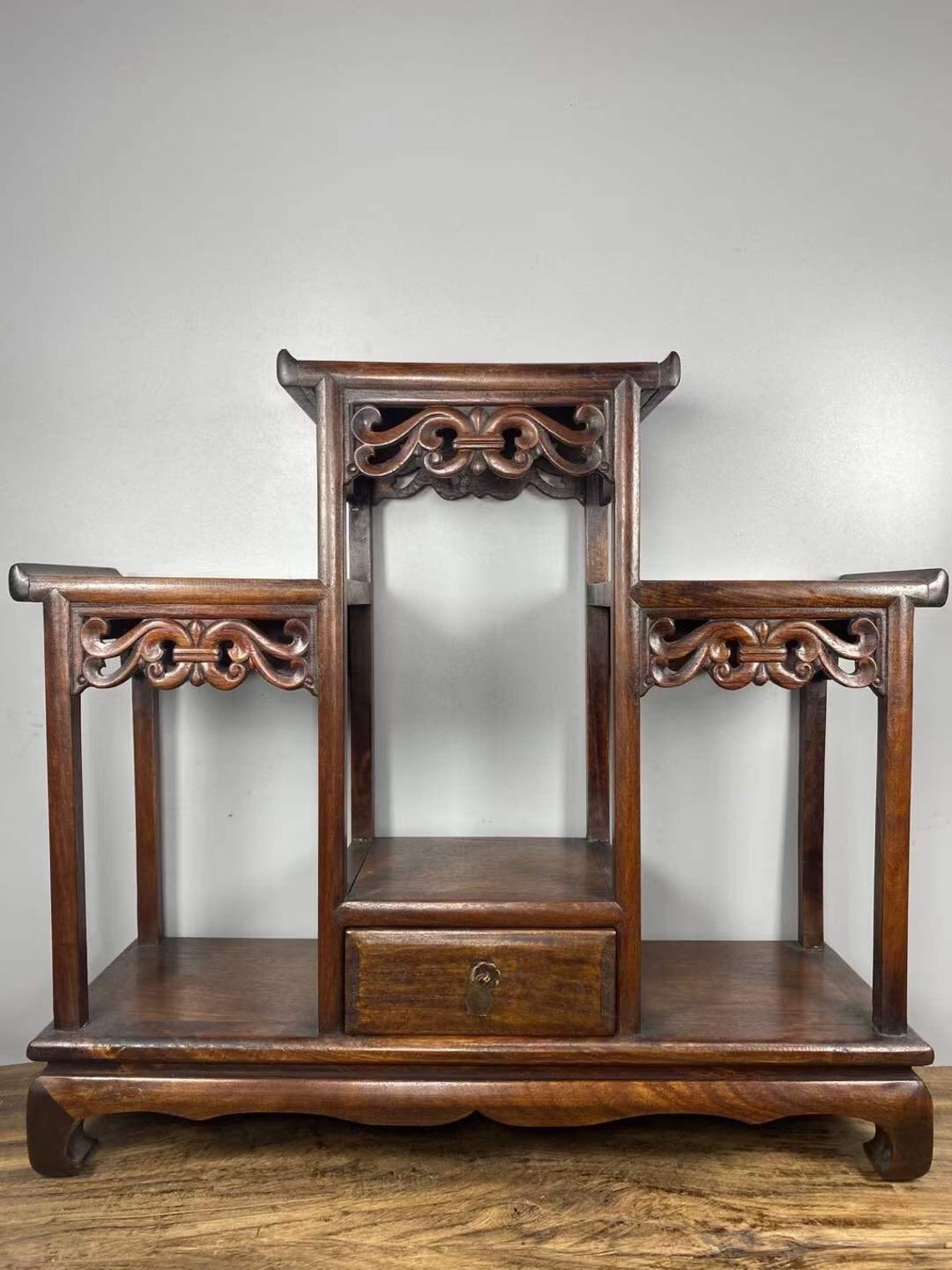 Chinese Natural Rosewood Shelf Statues Are Exquisitely Carved | Etsy