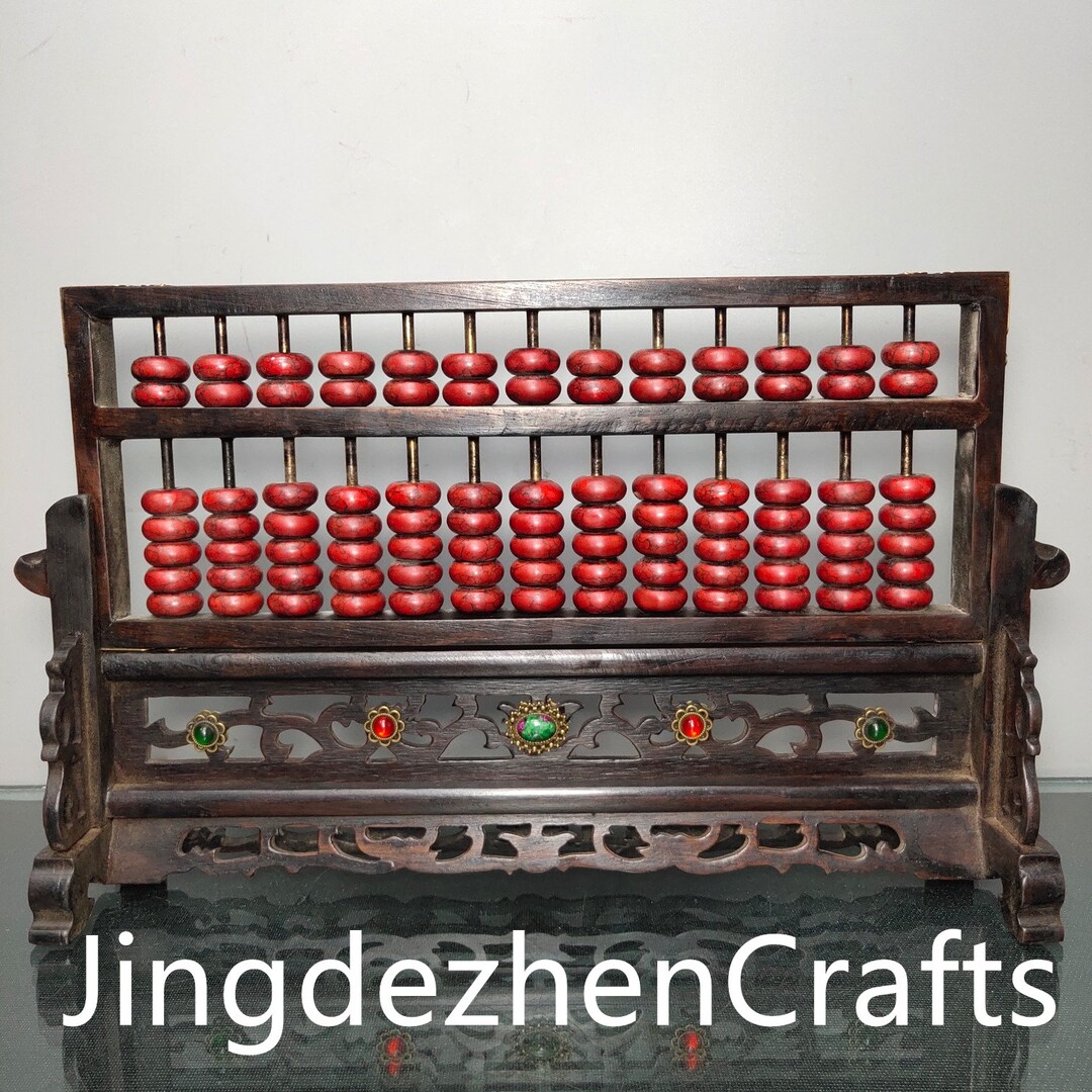 The Ancient Chinese Rosewood Abacus Statue is Hand Carved and - Etsy