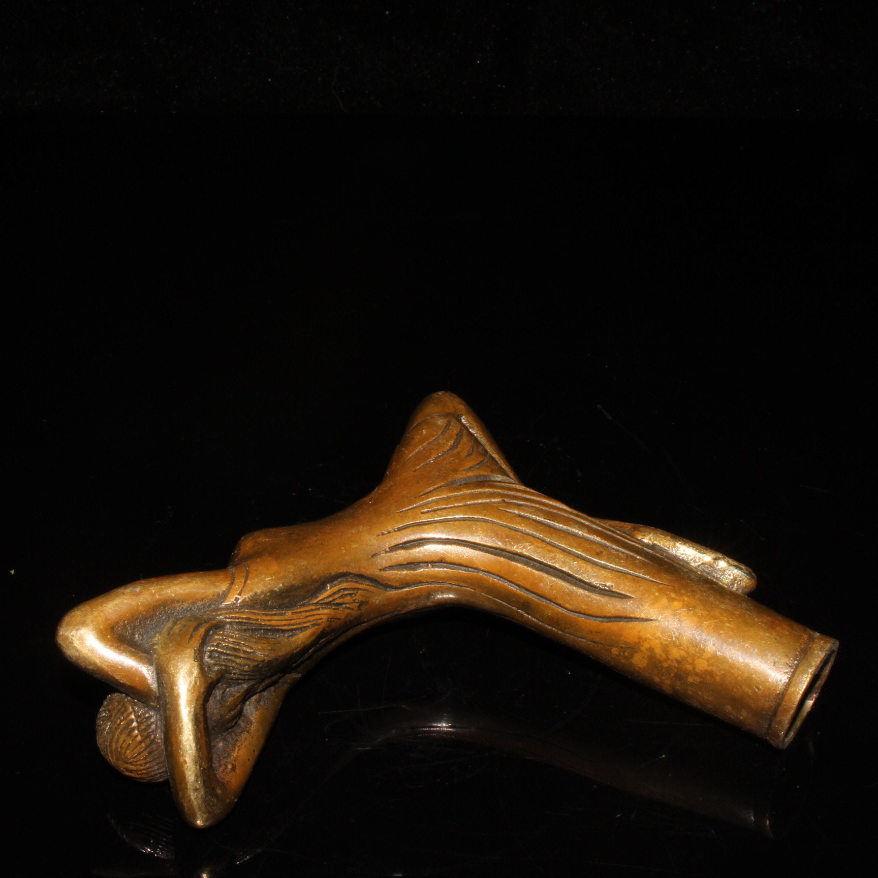 Chinese Antique Pure Copper Mermaid Cane Head | Etsy