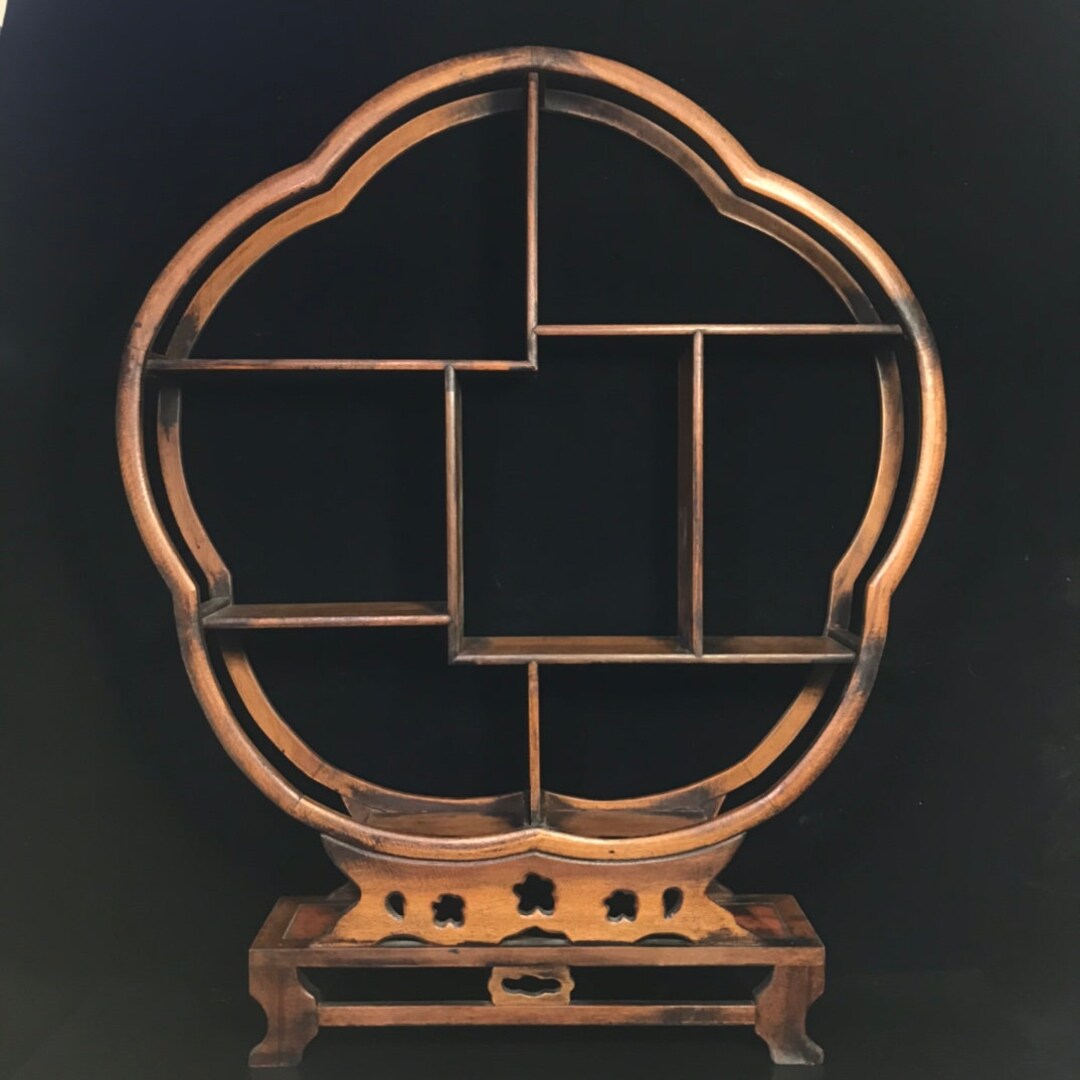 Chinese Antique Pure Hand-carved Rosewood Bogu Stand, Exquisite and ...