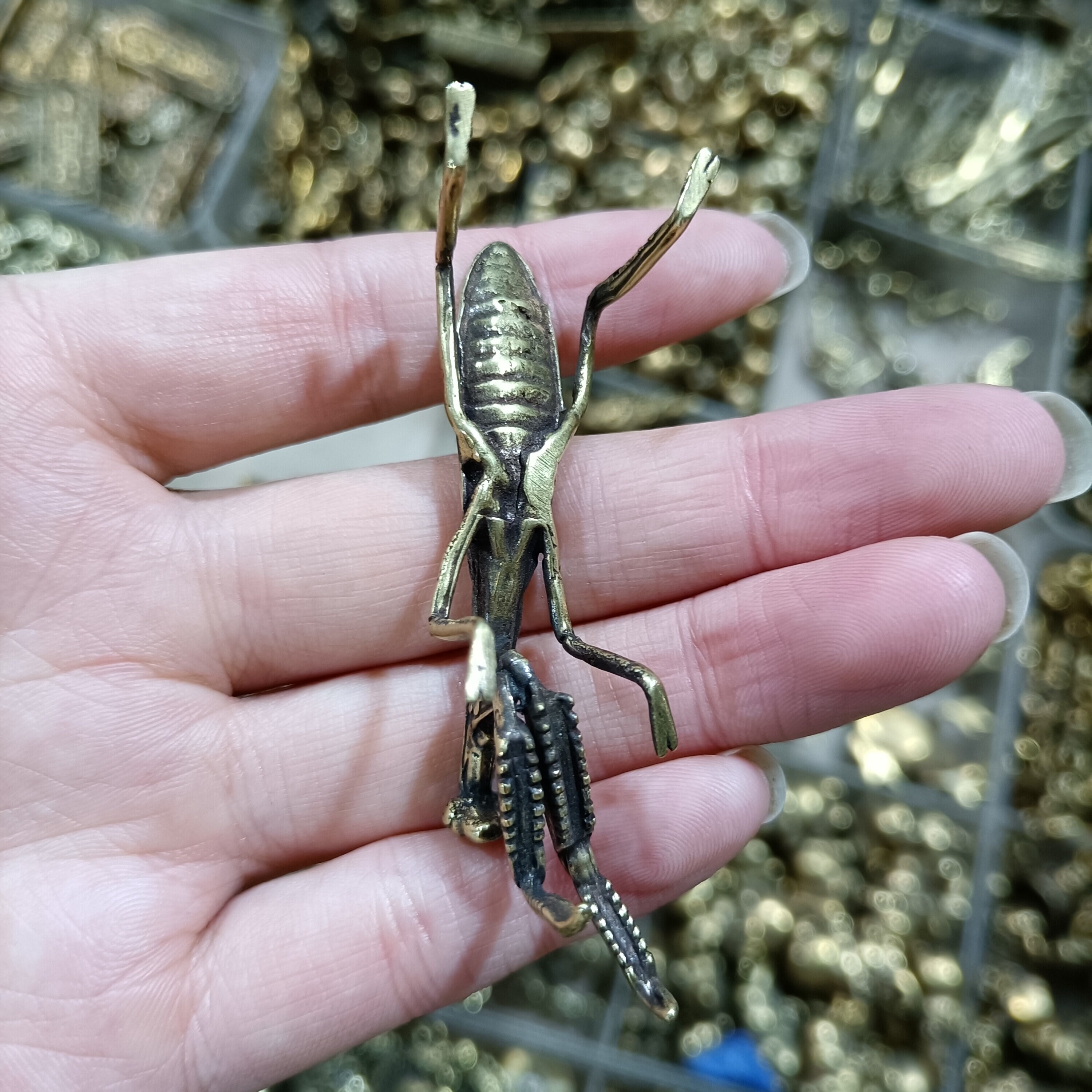 Ancient Chinese Collection of Antique Copper Mantis Statues - Etsy