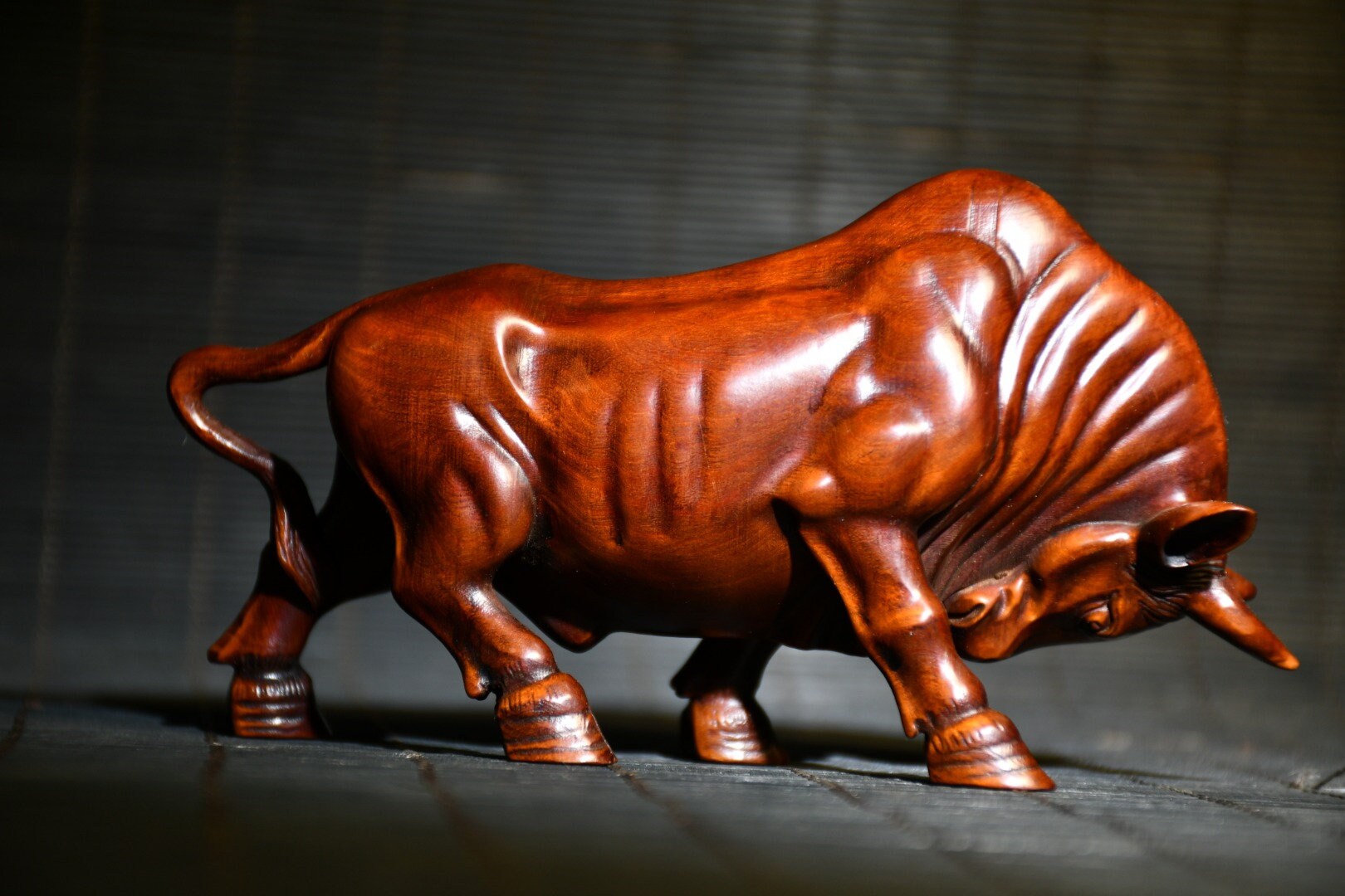 China's Ancient Natural Boxwood Cattle Statue is | Etsy