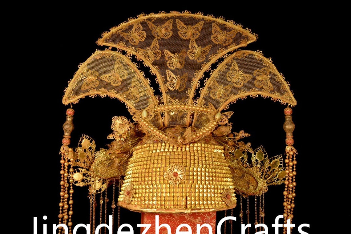 China's Ancient Bronze Gilded Hat Statue of Imperial - Etsy