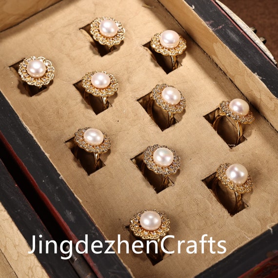 Chinese antique handcrafted filigree craft inlaid nat… - Gem