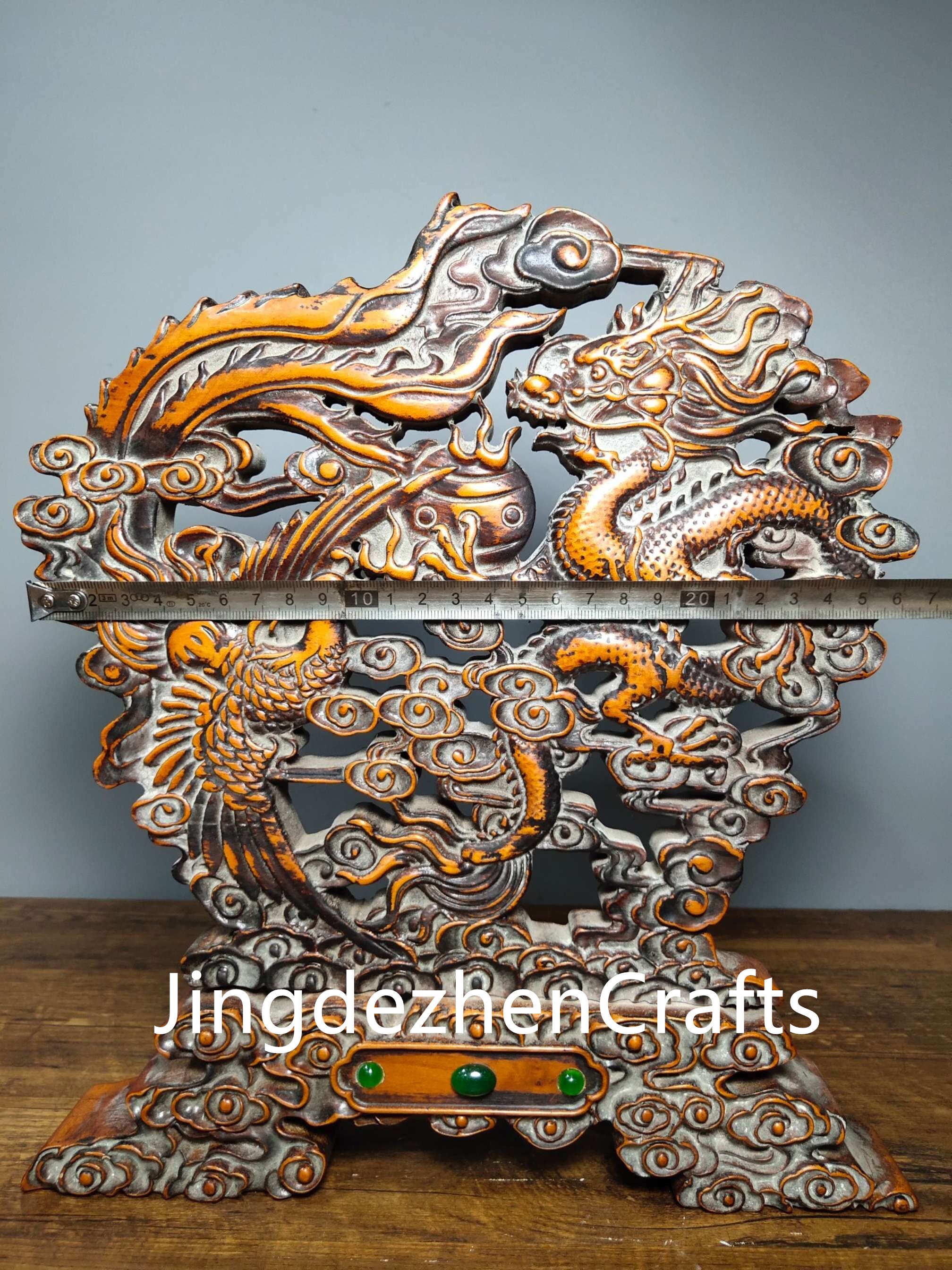 China's Ancient Natural Rosewood Dragon and Phoenix Screen - Etsy